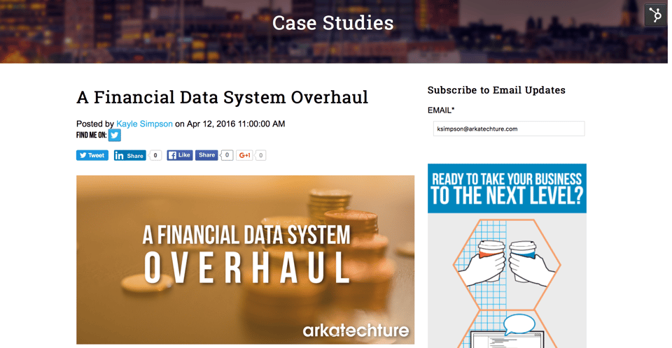 A Data Driven Website Redesign